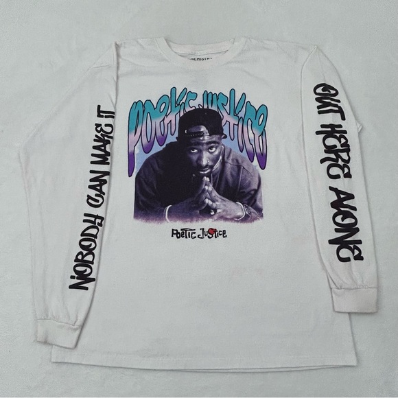 Poetic Justice | Shirts | Tupac Shakur Poetic Justice White Long Sleeve ...